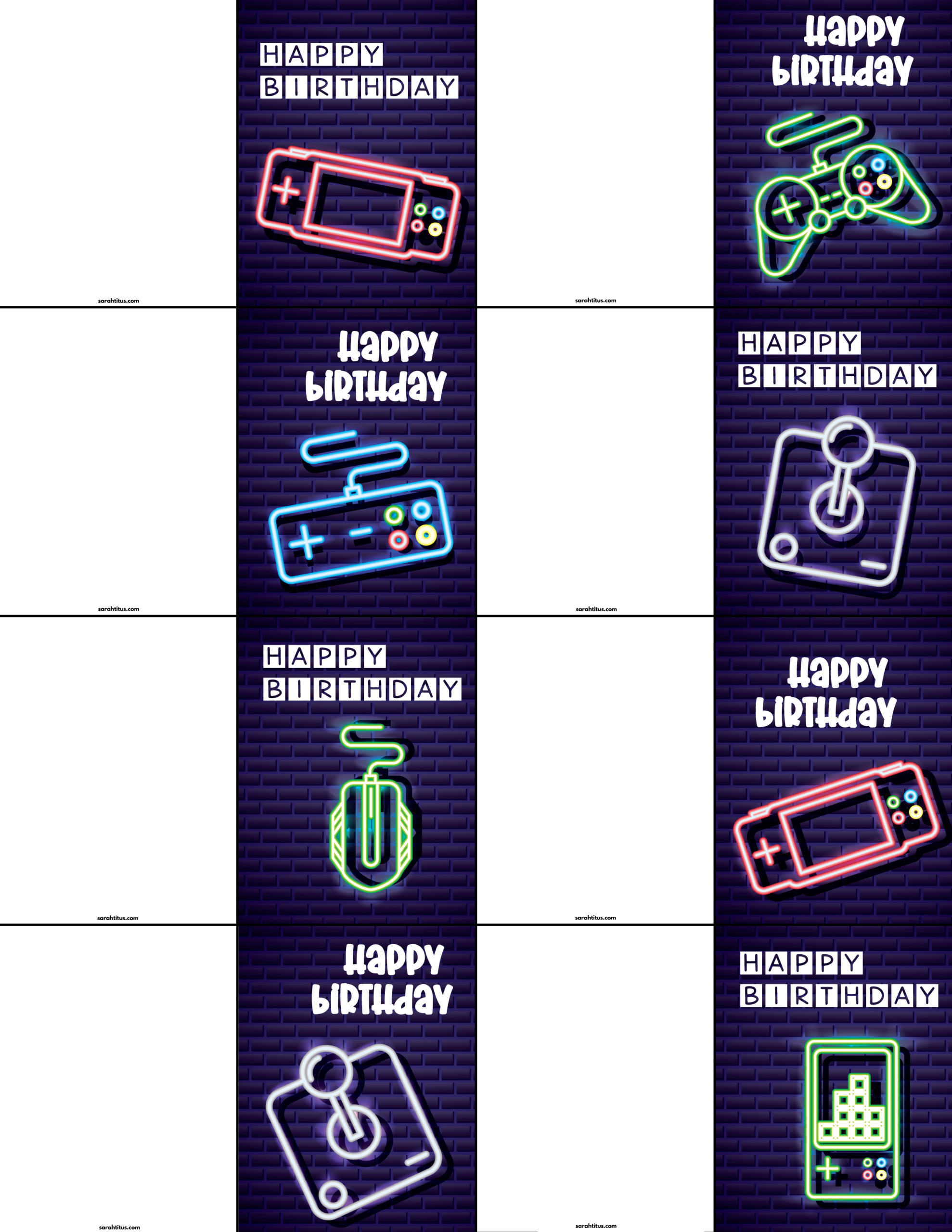 100+ Free Printable Birthday Mini Cards for Kids - Sarah Titus