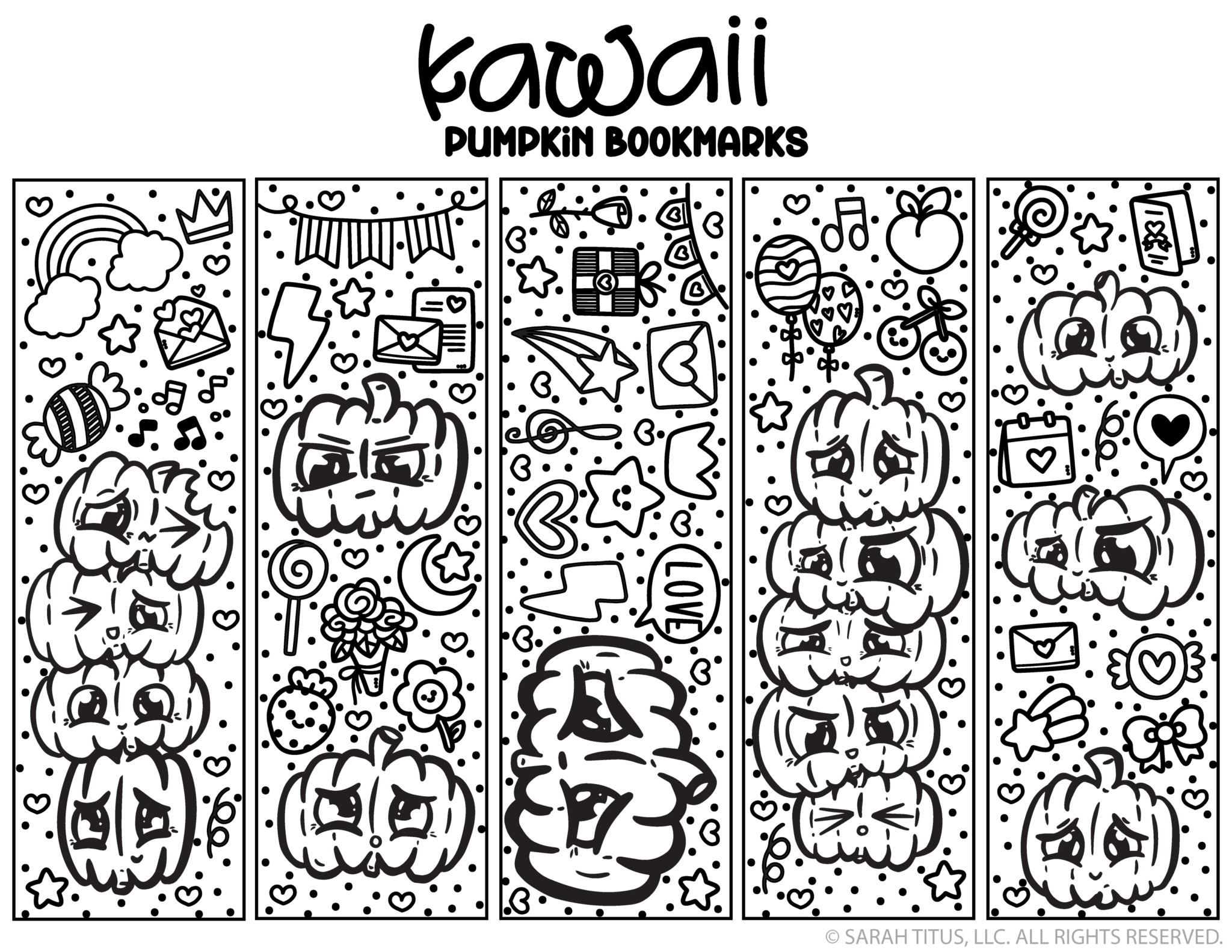 Free Printable Fall Bookmarks - Sarah Titus