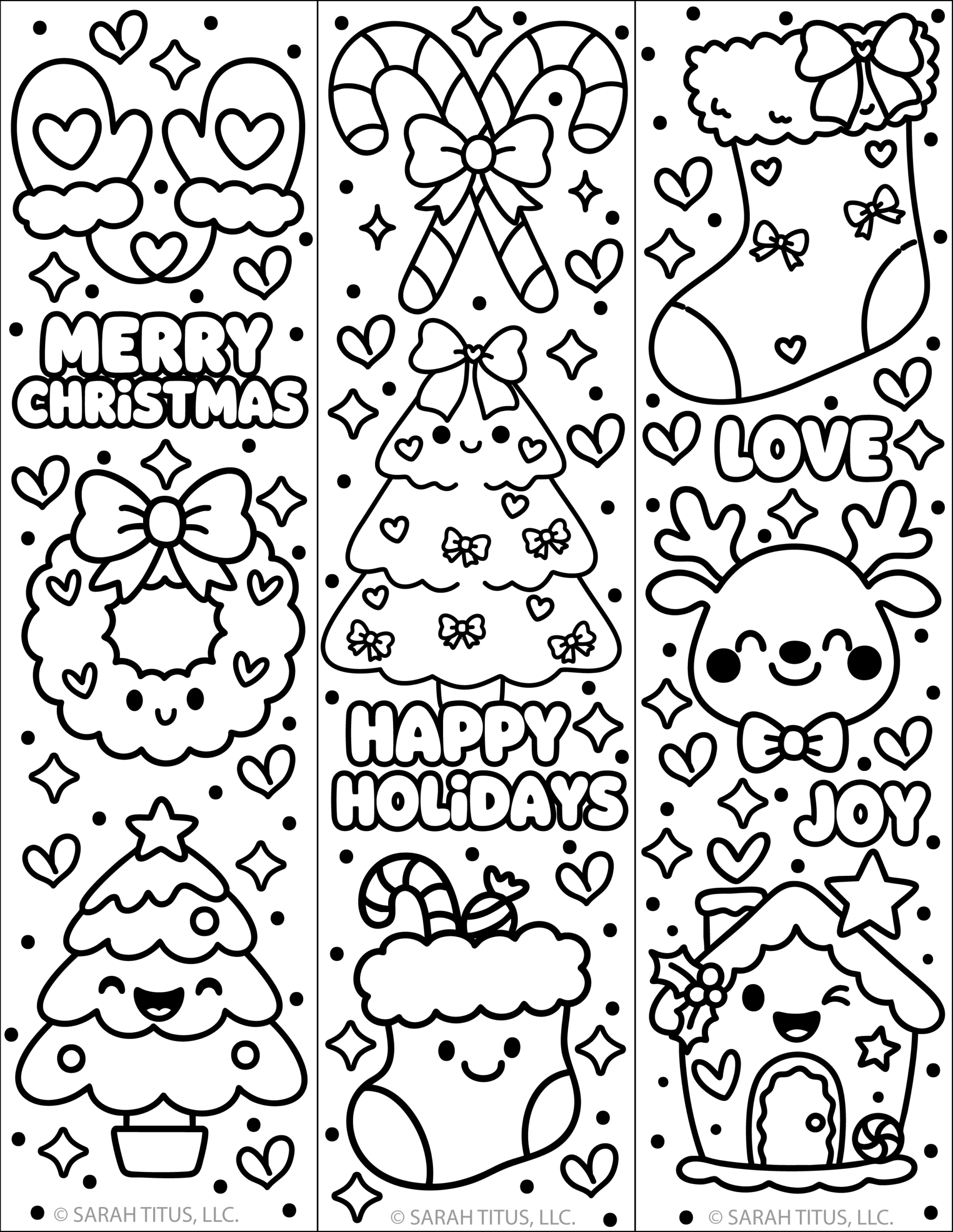 Coloring Christmas Bookmarks - Sarah Titus