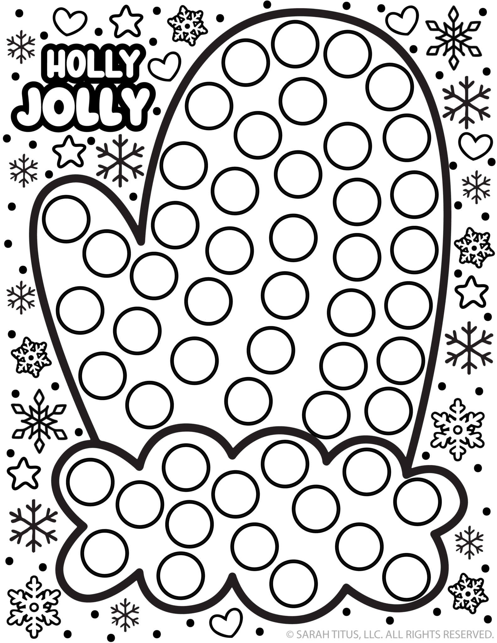 Christmas Dot Marker Coloring Pages - Sarah Titus
