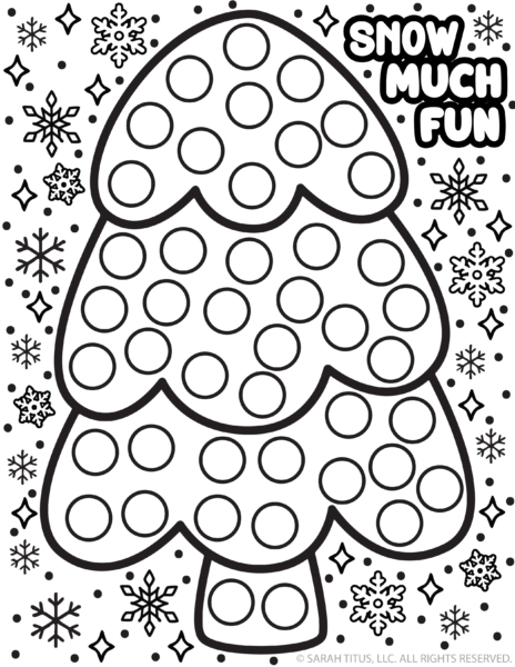 Christmas Dot Marker Coloring Pages - Sarah Titus