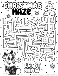 Christmas Mazes: Coloring Sheet Activities - Sarah Titus