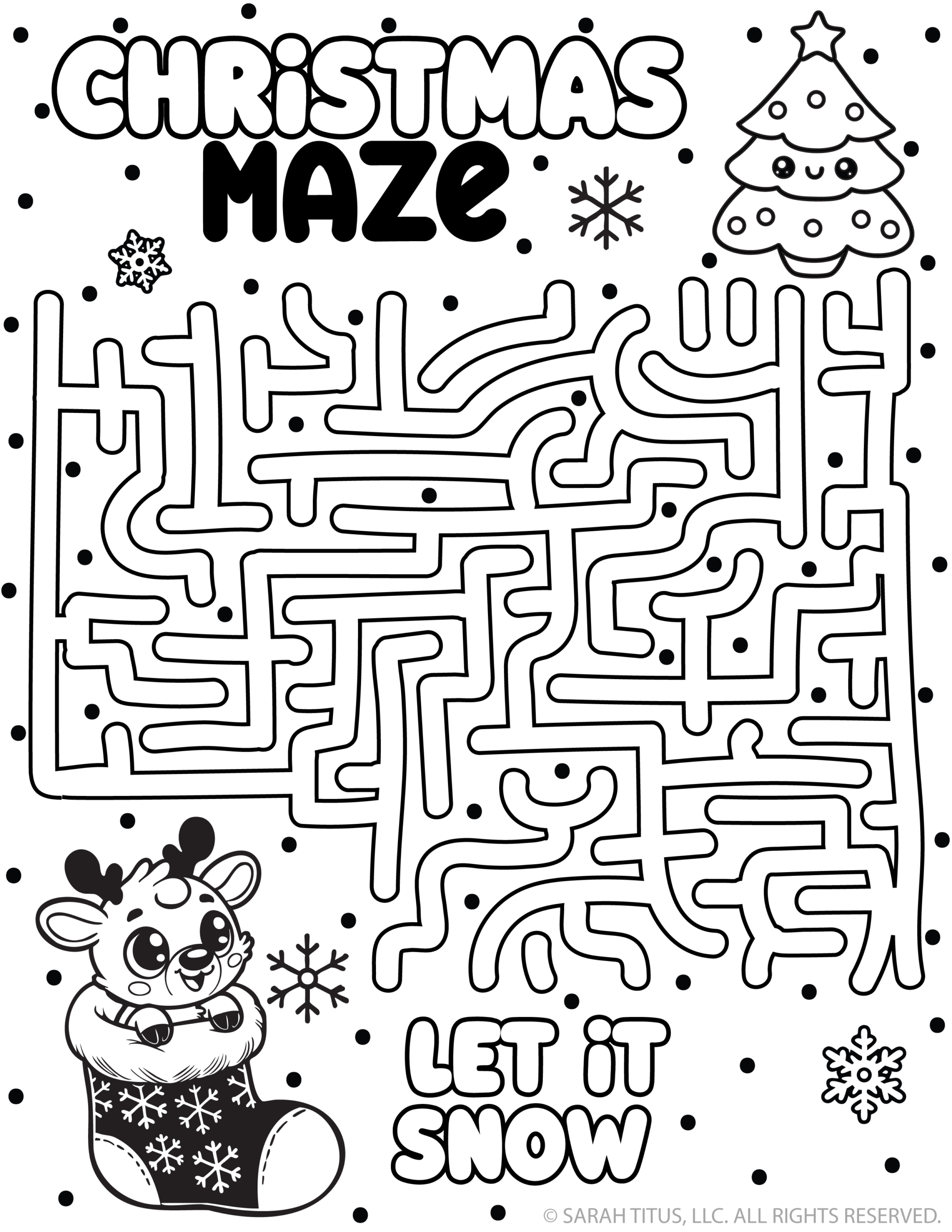 Christmas Mazes: Coloring Sheet Activities - Sarah Titus