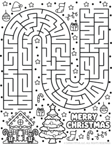 Christmas Mazes: Coloring Sheet Activities - Sarah Titus