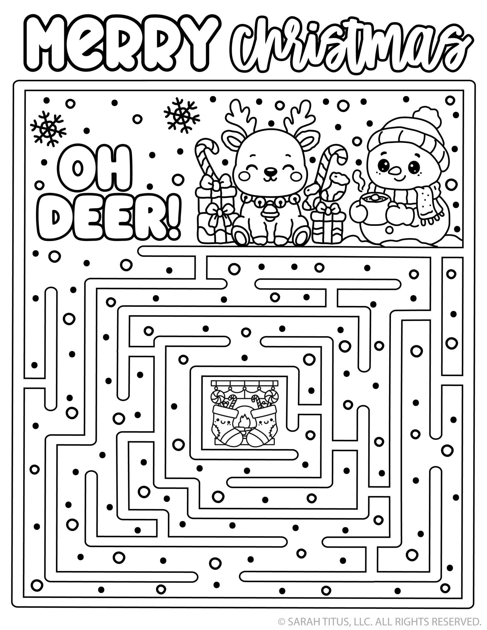 Christmas Mazes: Coloring Sheet Activities - Sarah Titus
