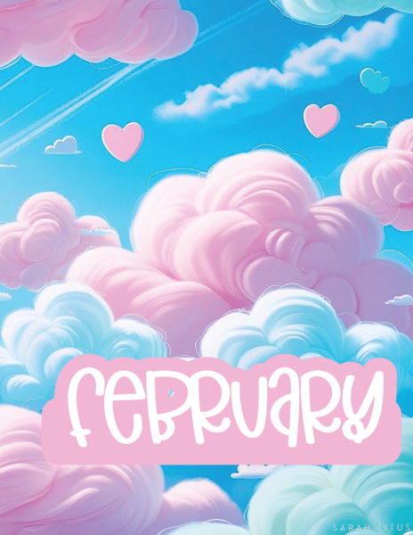 February Monthly Binder Covers - Sarah Titus