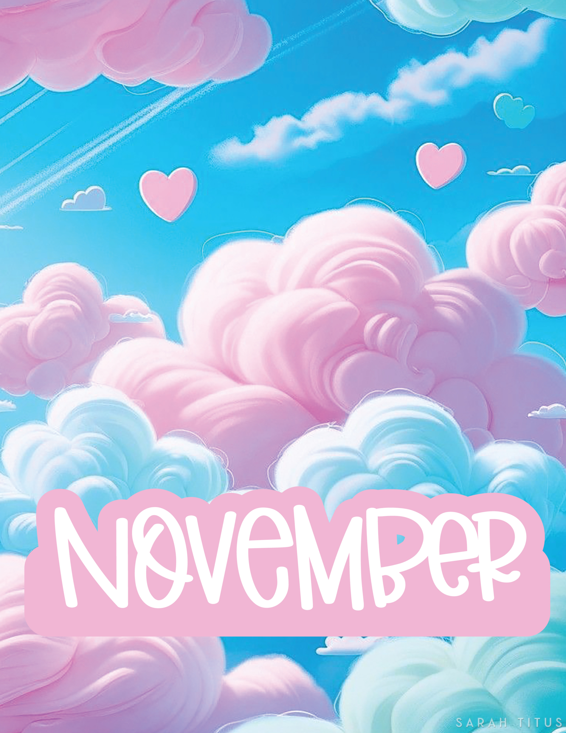 November Monthly Binder Covers - Sarah Titus