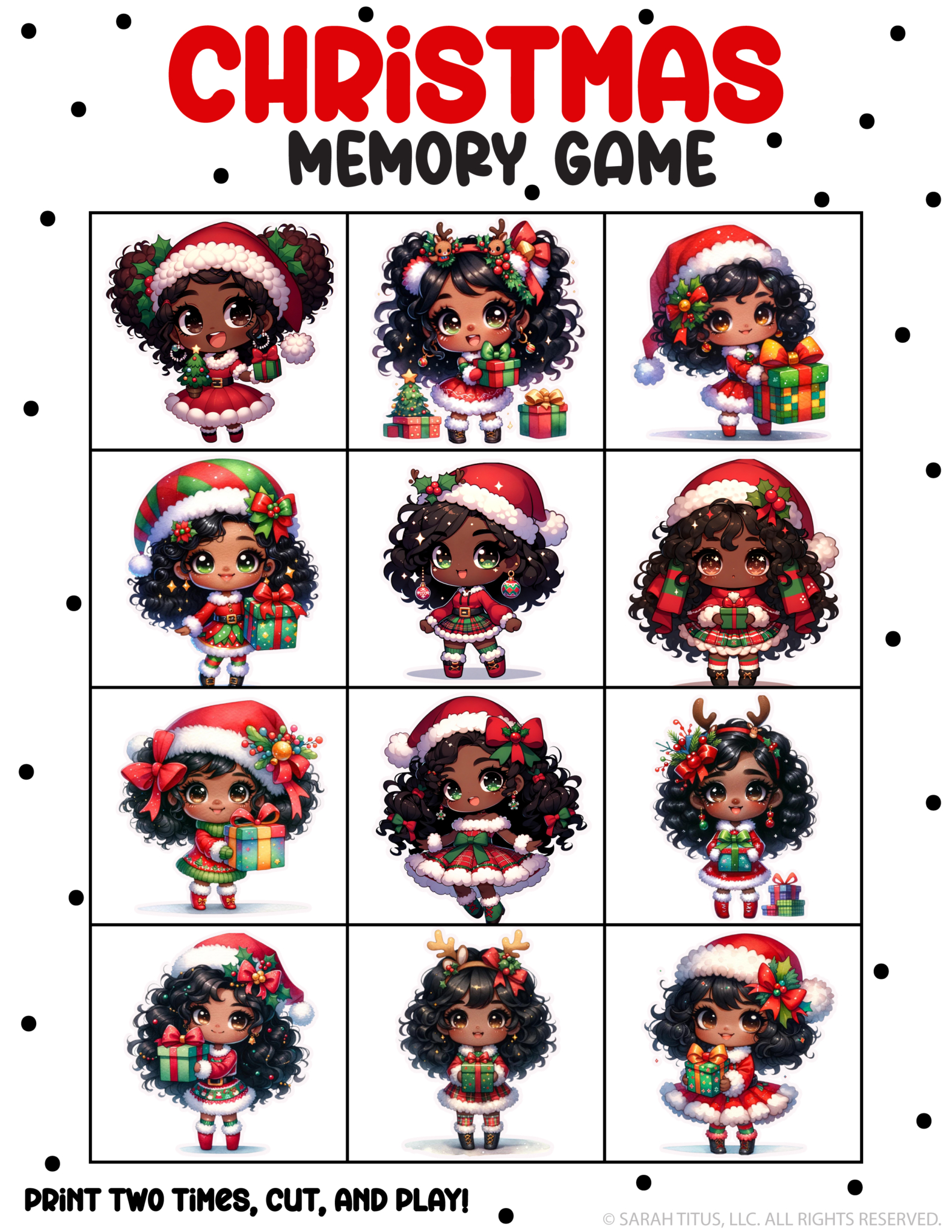 Free Printable Christmas Memory Games - Sarah Titus