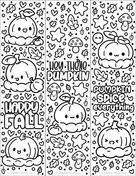 Free Printable Fall Bookmarks - Sarah Titus