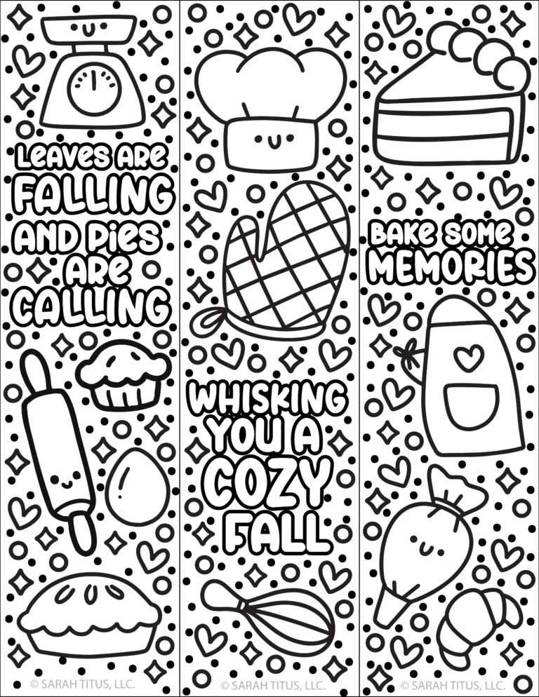Free Printable Fall Bookmarks - Sarah Titus