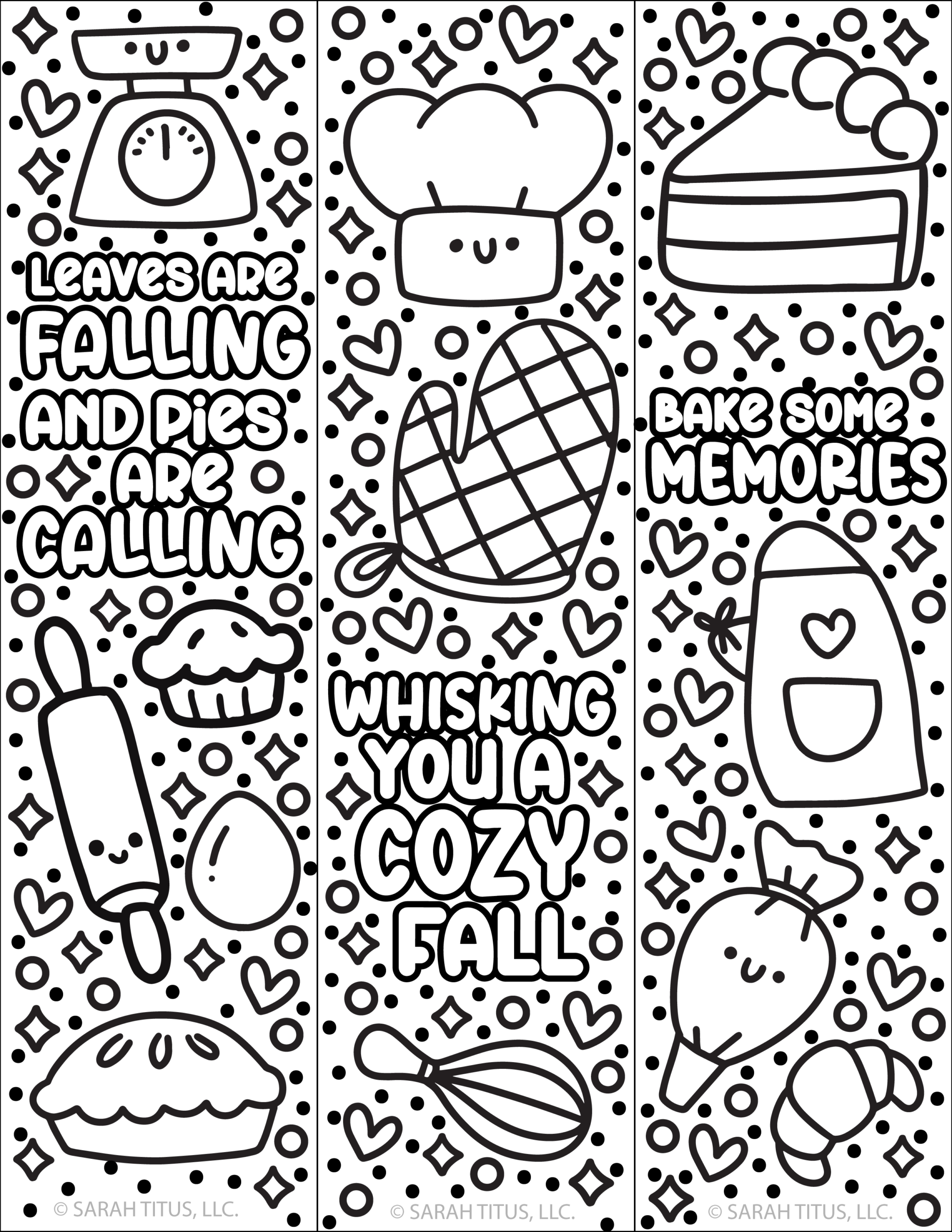 Free Printable Fall Bookmarks - Sarah Titus