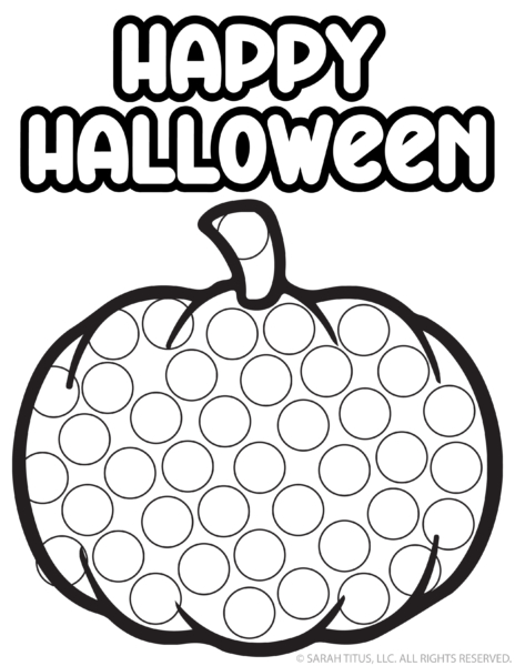 Halloween Dot Marker Printables - Sarah Titus