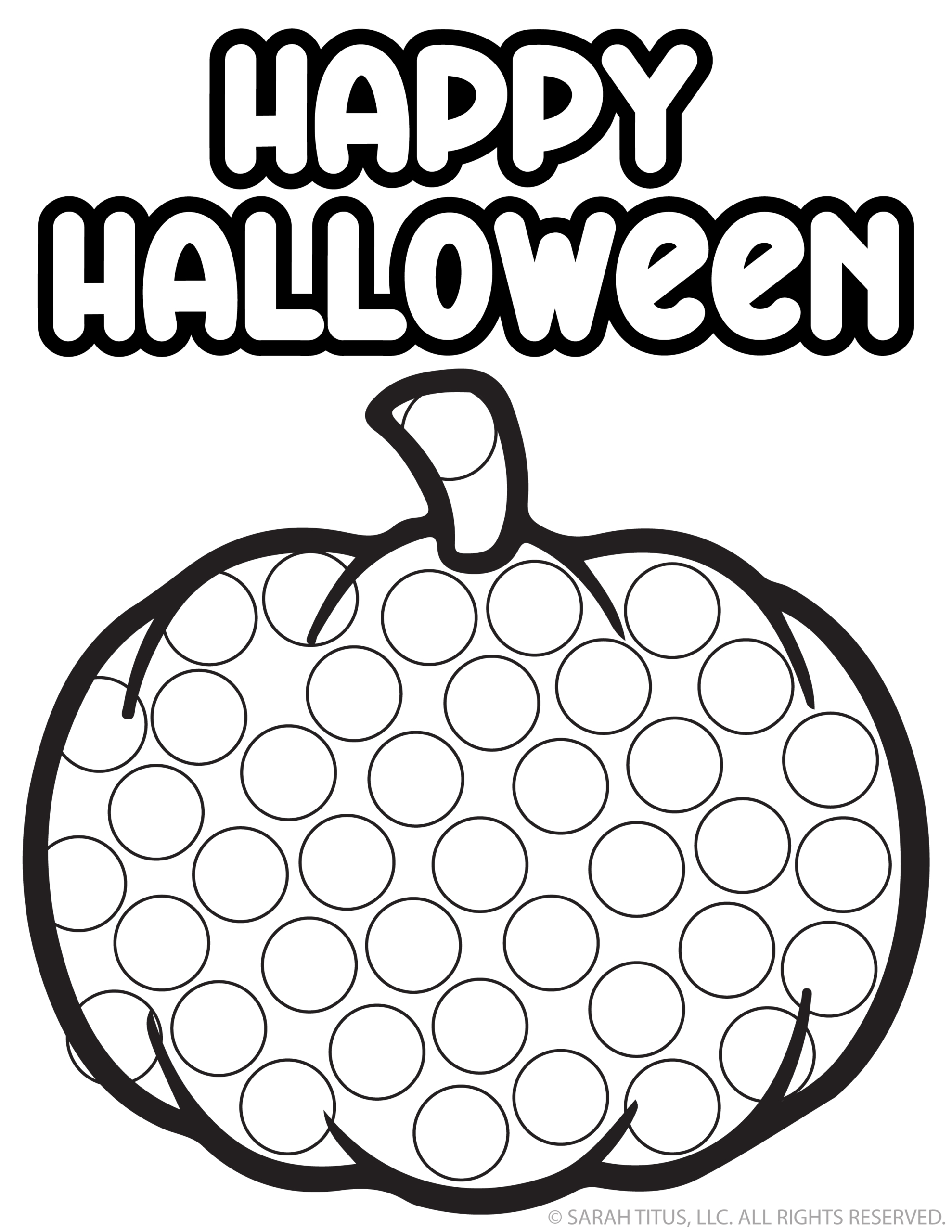 Halloween Dot Marker Printables - Sarah Titus
