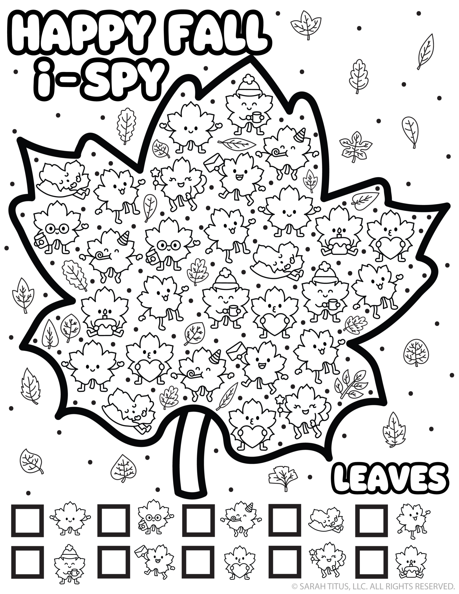 Happy Fall I-Spy Game - Sarah Titus