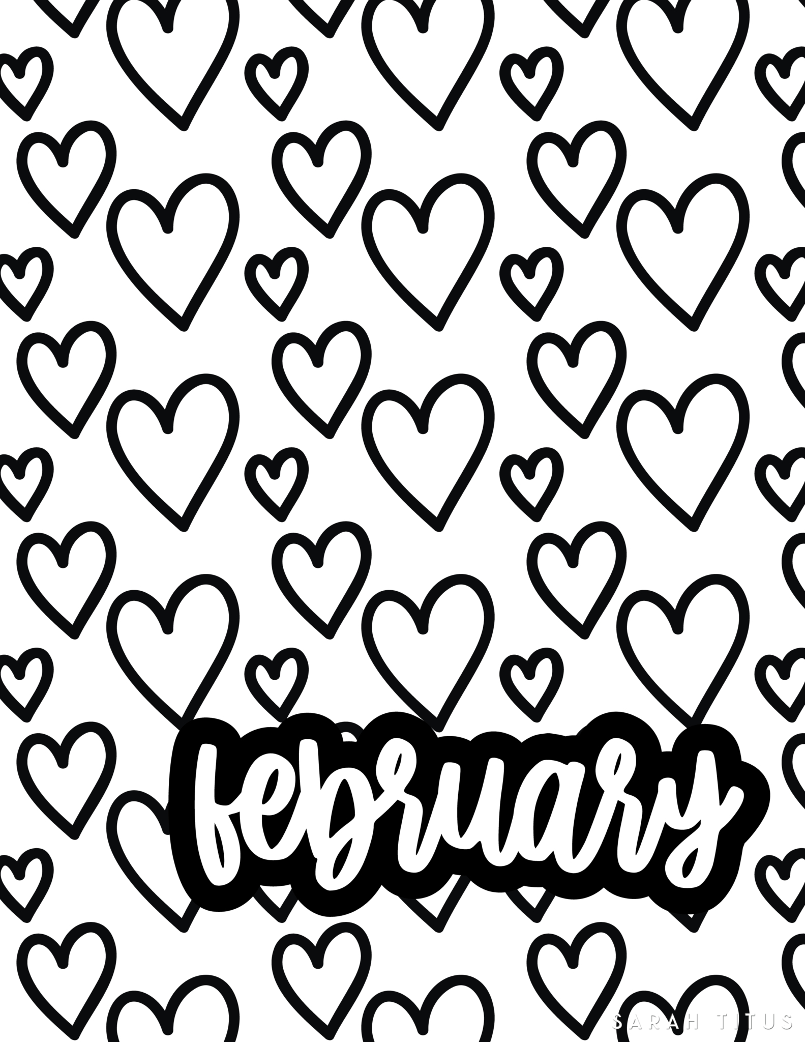 February Monthly Binder Covers - Sarah Titus