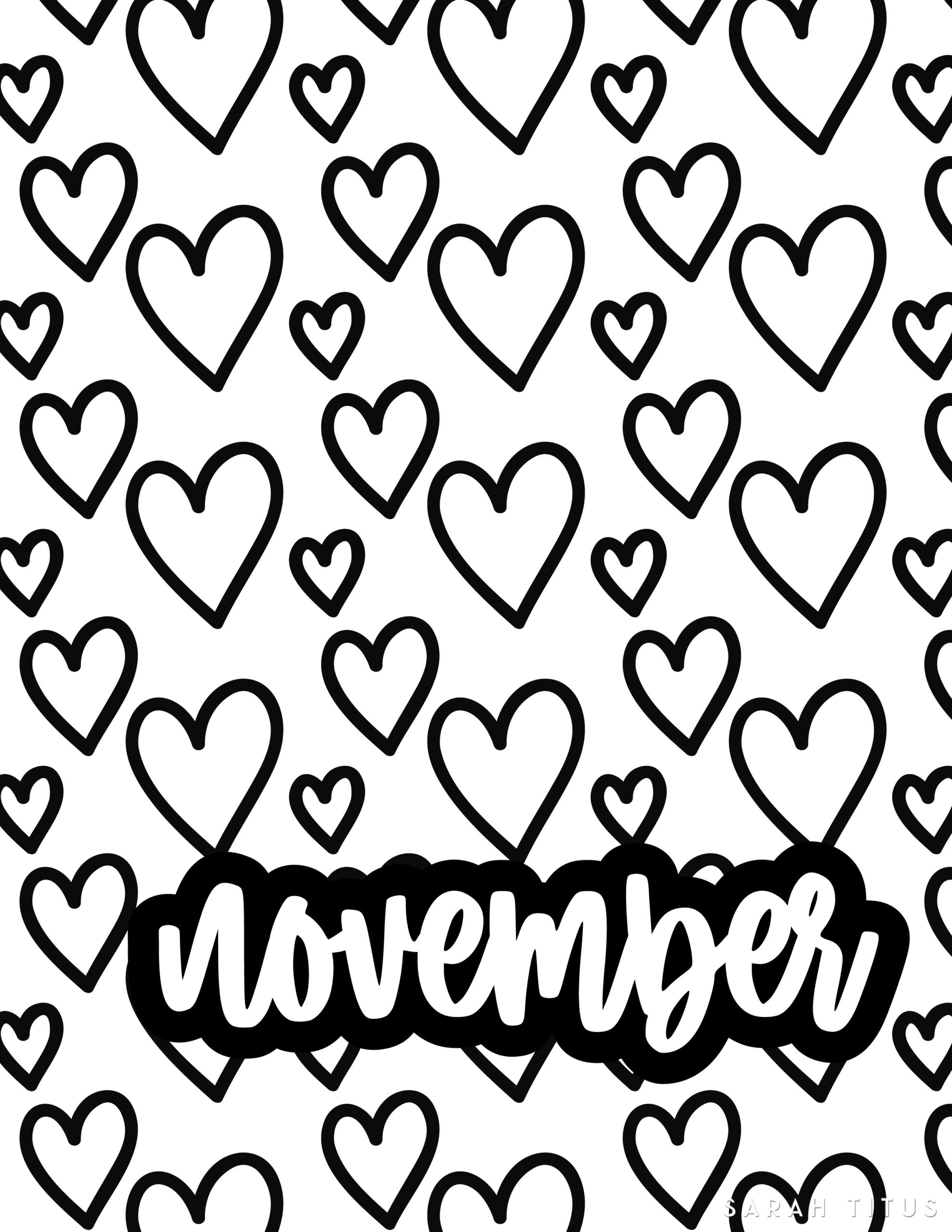 November Monthly Binder Covers - Sarah Titus