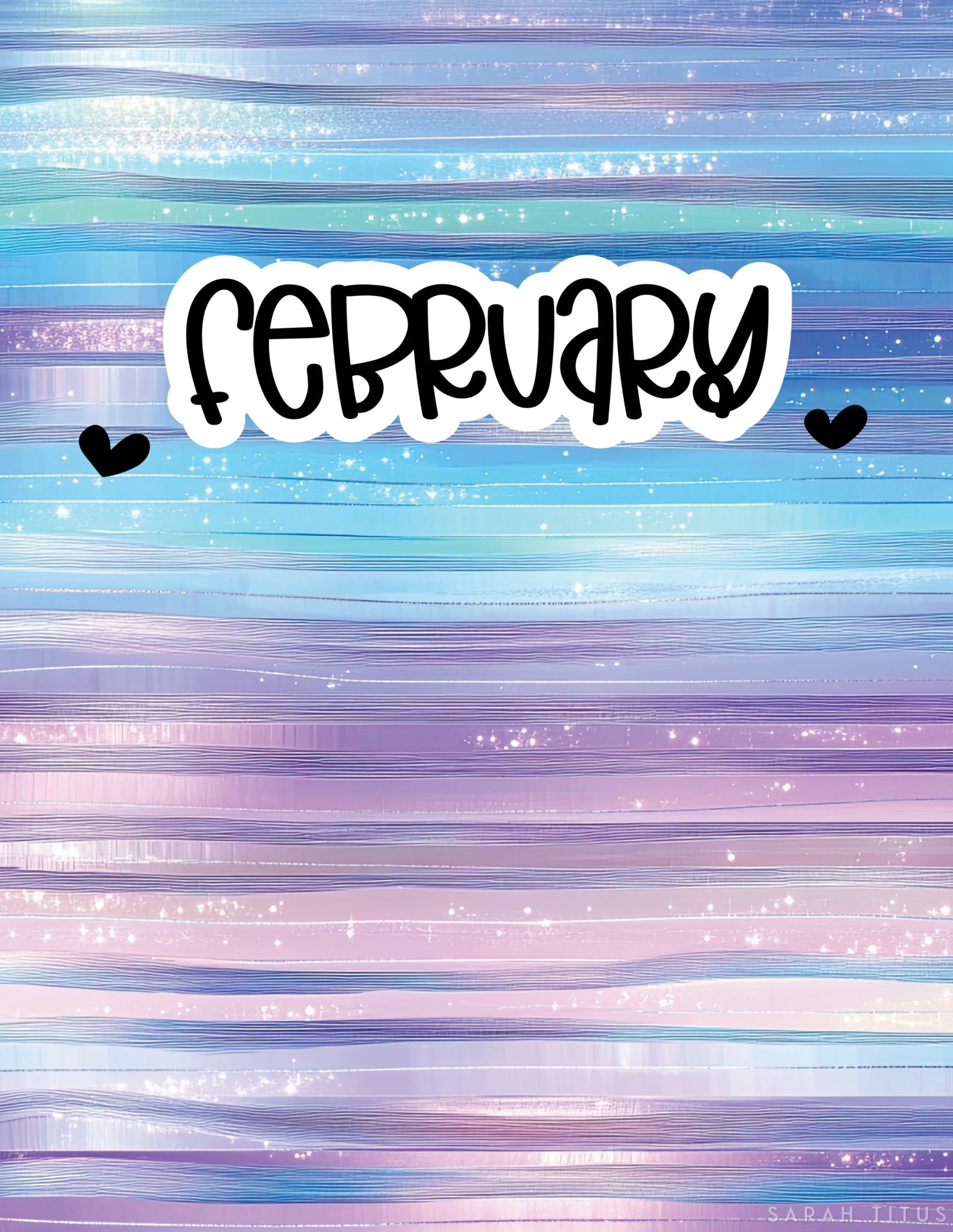 February Monthly Binder Covers - Sarah Titus