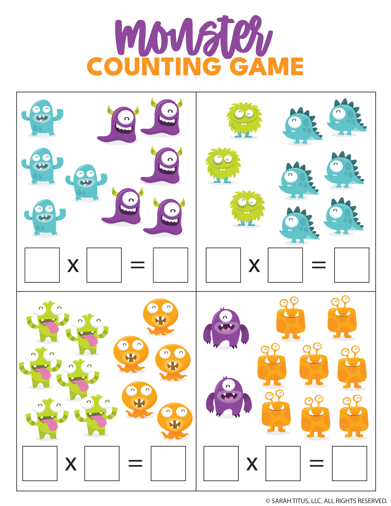 60+ Free Monster Printables - Sarah Titus