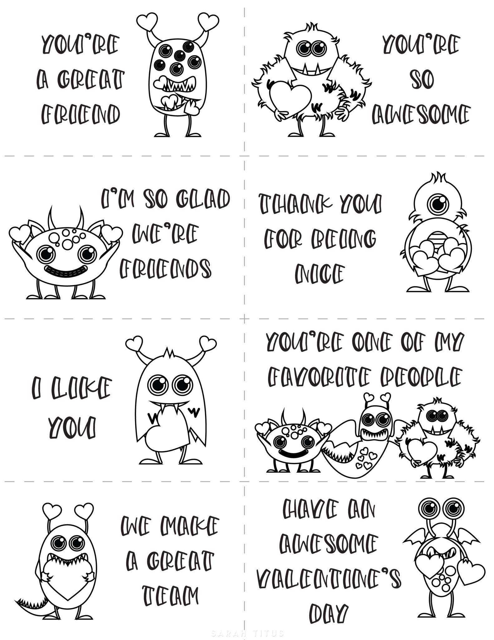 60+ Free Monster Printables - Sarah Titus