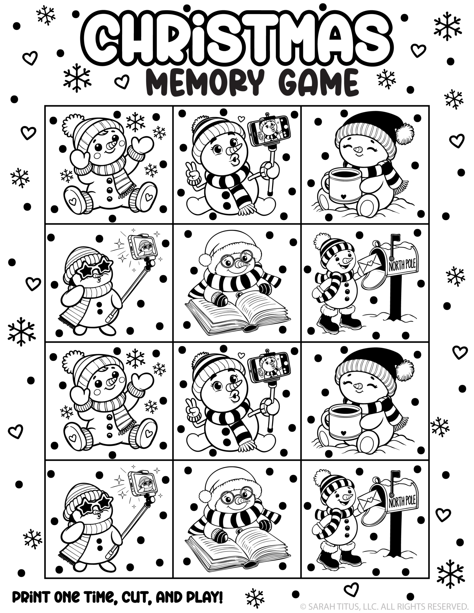 Free Printable Christmas Memory Games - Sarah Titus