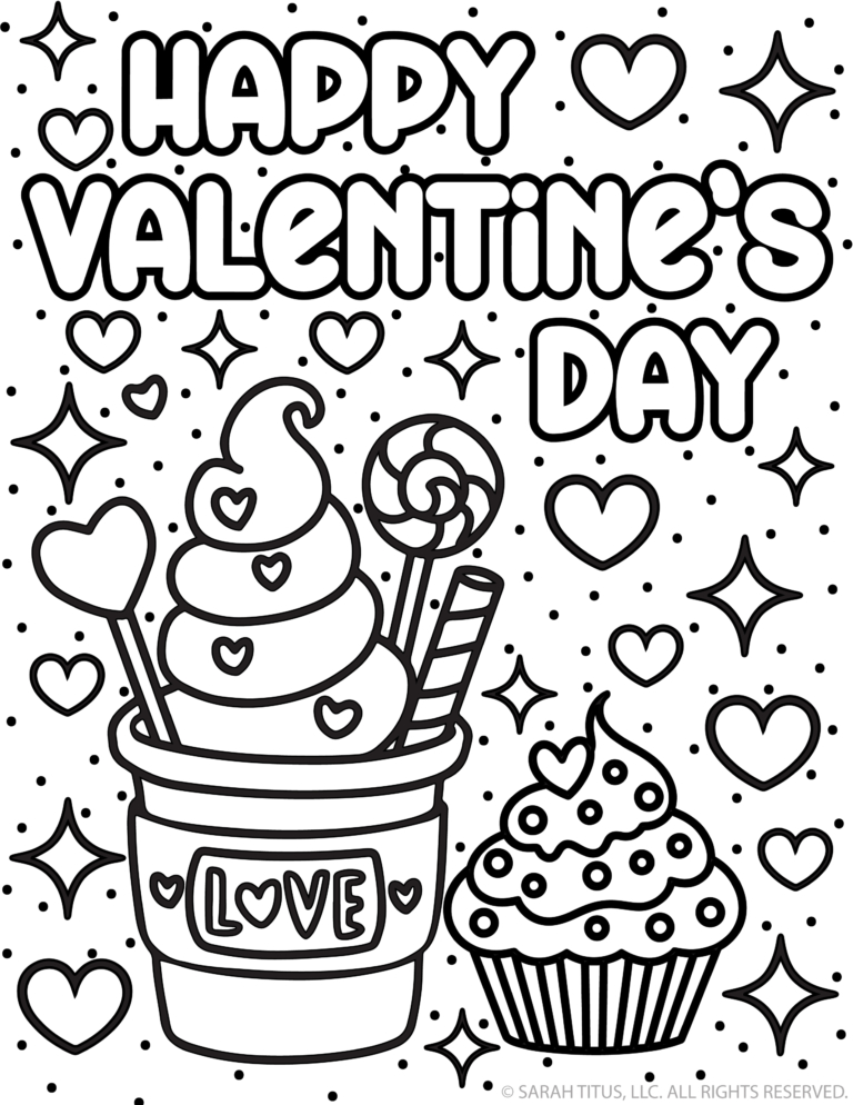 30+ Free Valentine's Day Coloring Pages - Sarah Titus