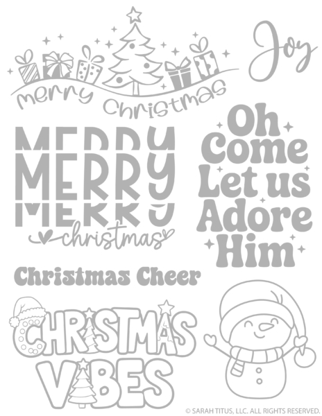 Free Christmas Hand Lettering Practice Sheets - Sarah Titus