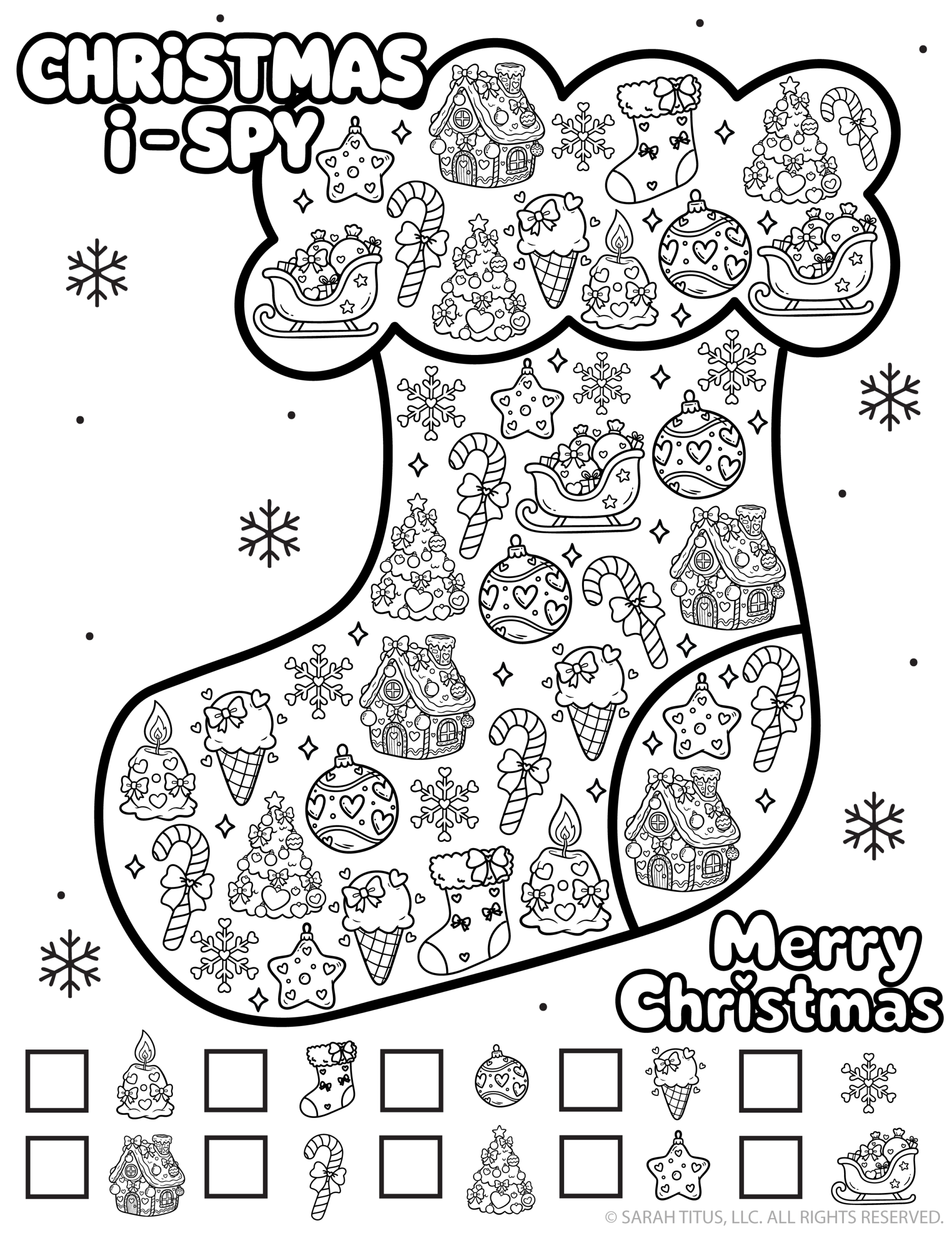 Free Printable Christmas I-Spy Games - Sarah Titus