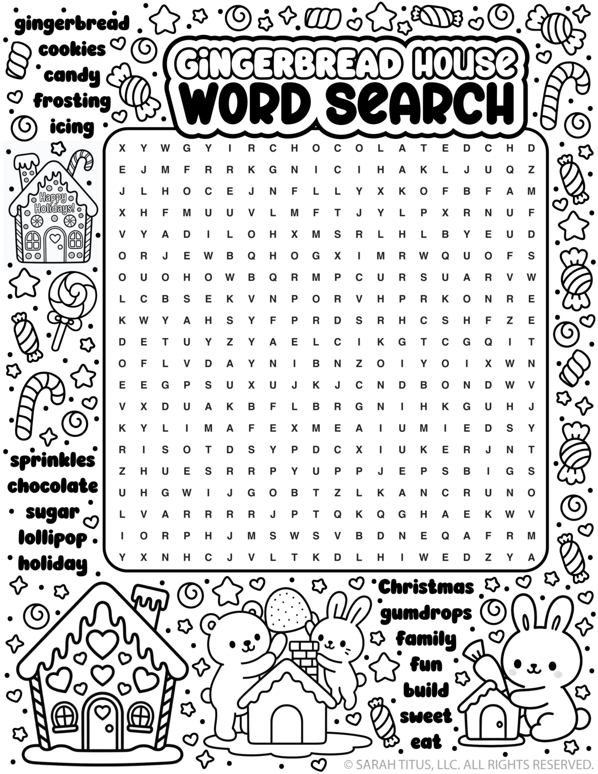 Christmas Word Search Printables - Sarah Titus