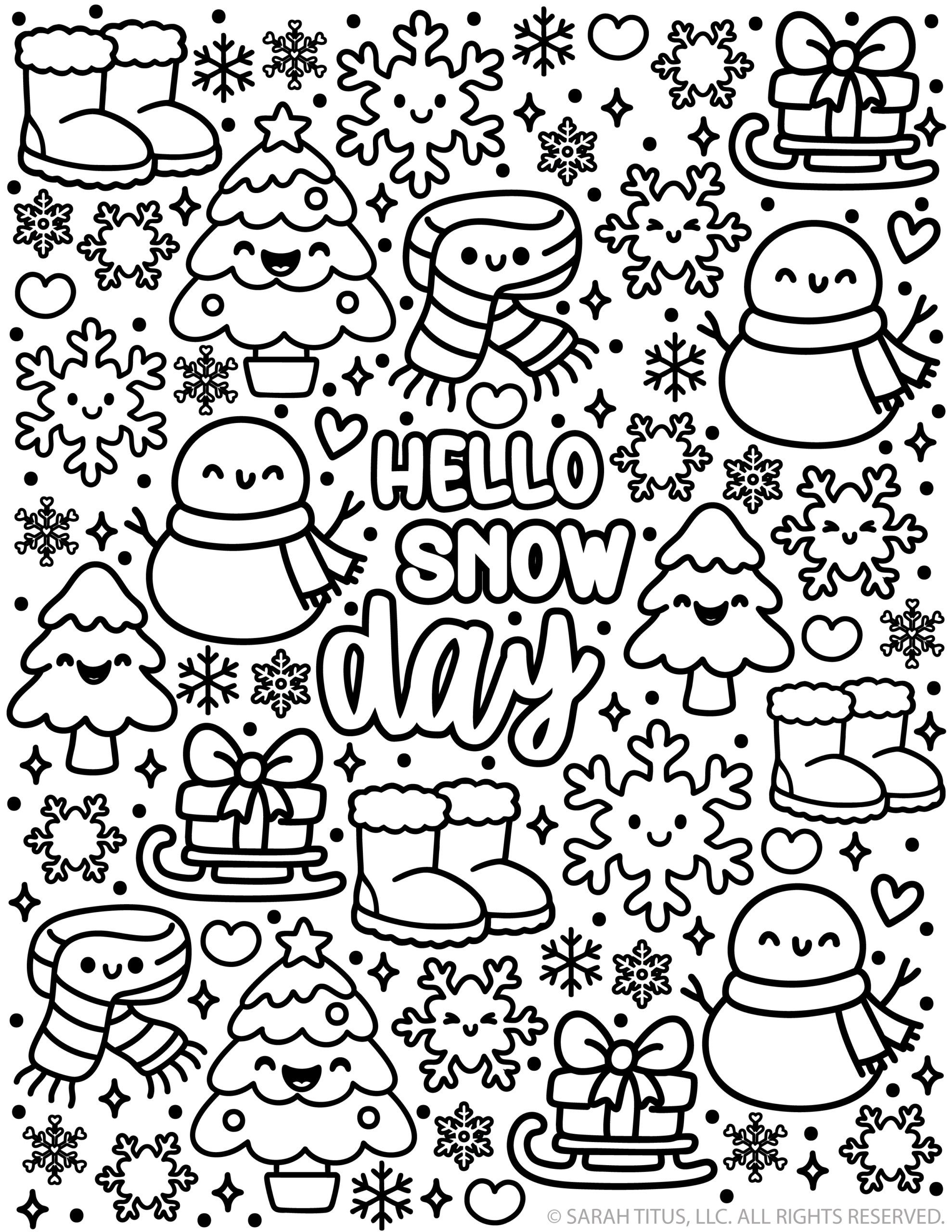 Free Printable Hello Winter Coloring Pages (Cozy Winter Coloring Sheets ...