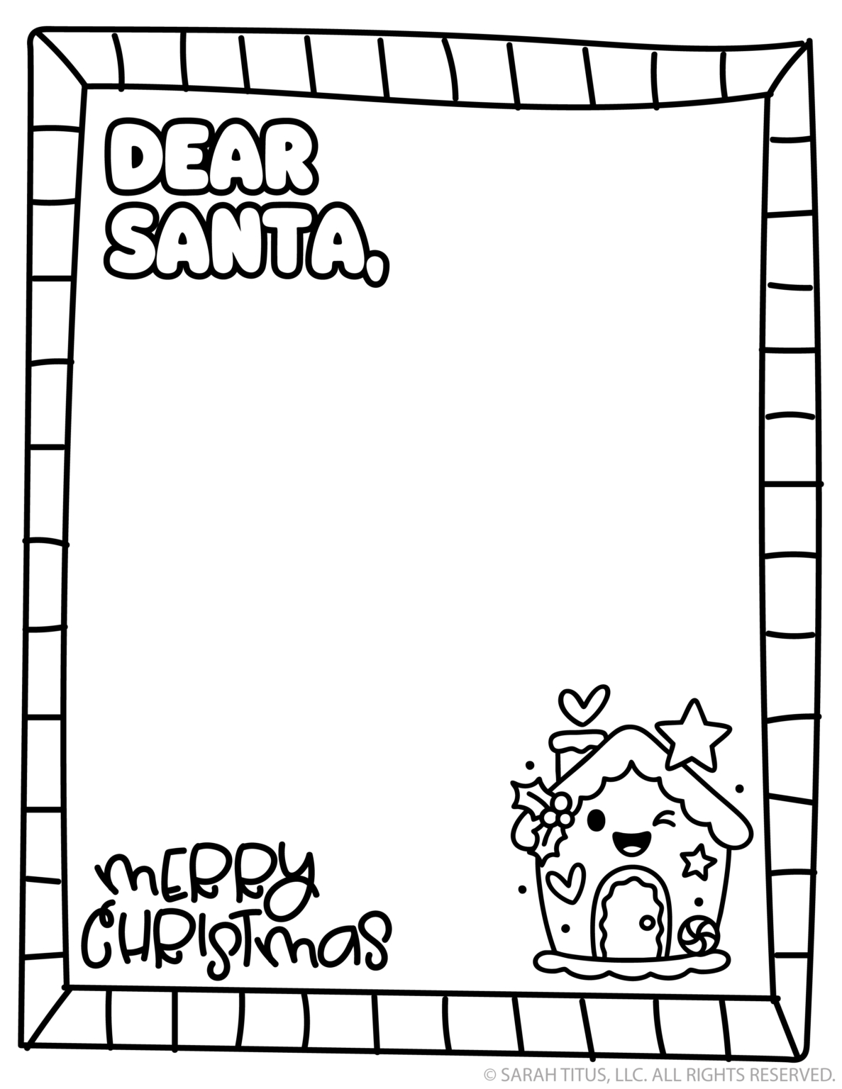Free Printable Letter to Santa Templates - Sarah Titus