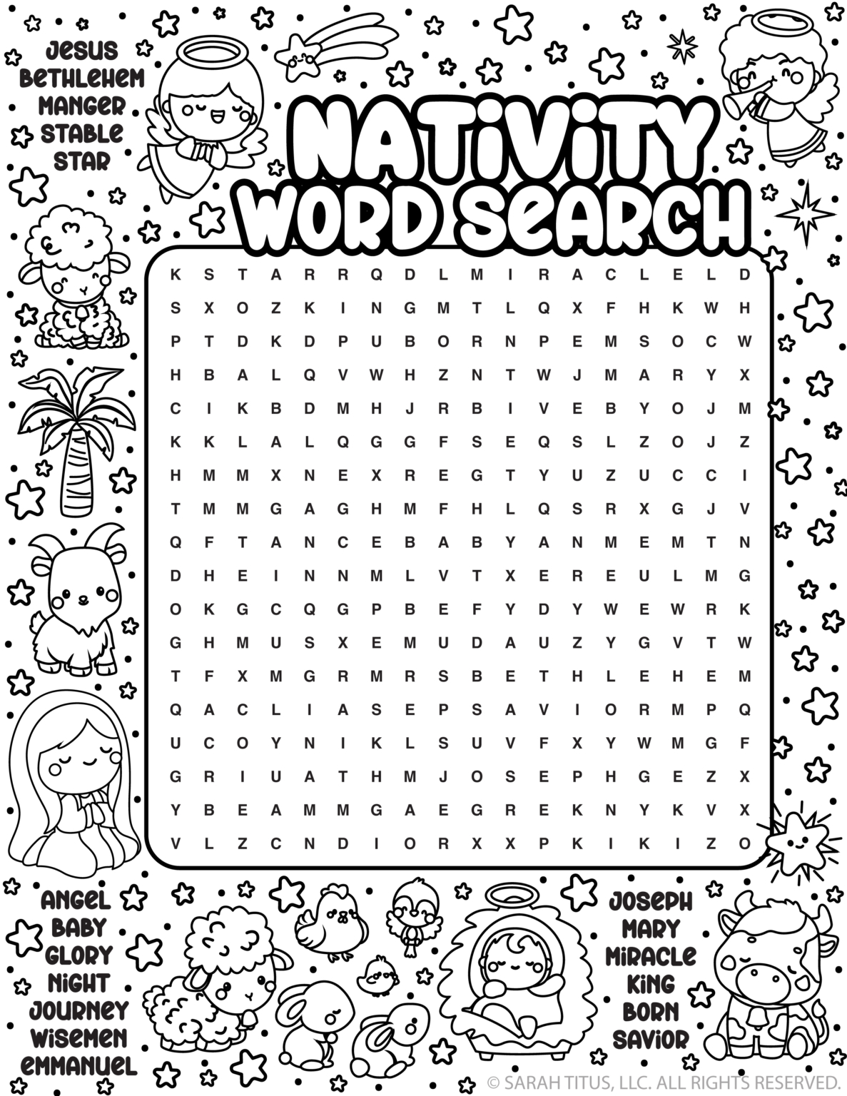 Christmas Word Search Printables - Sarah Titus