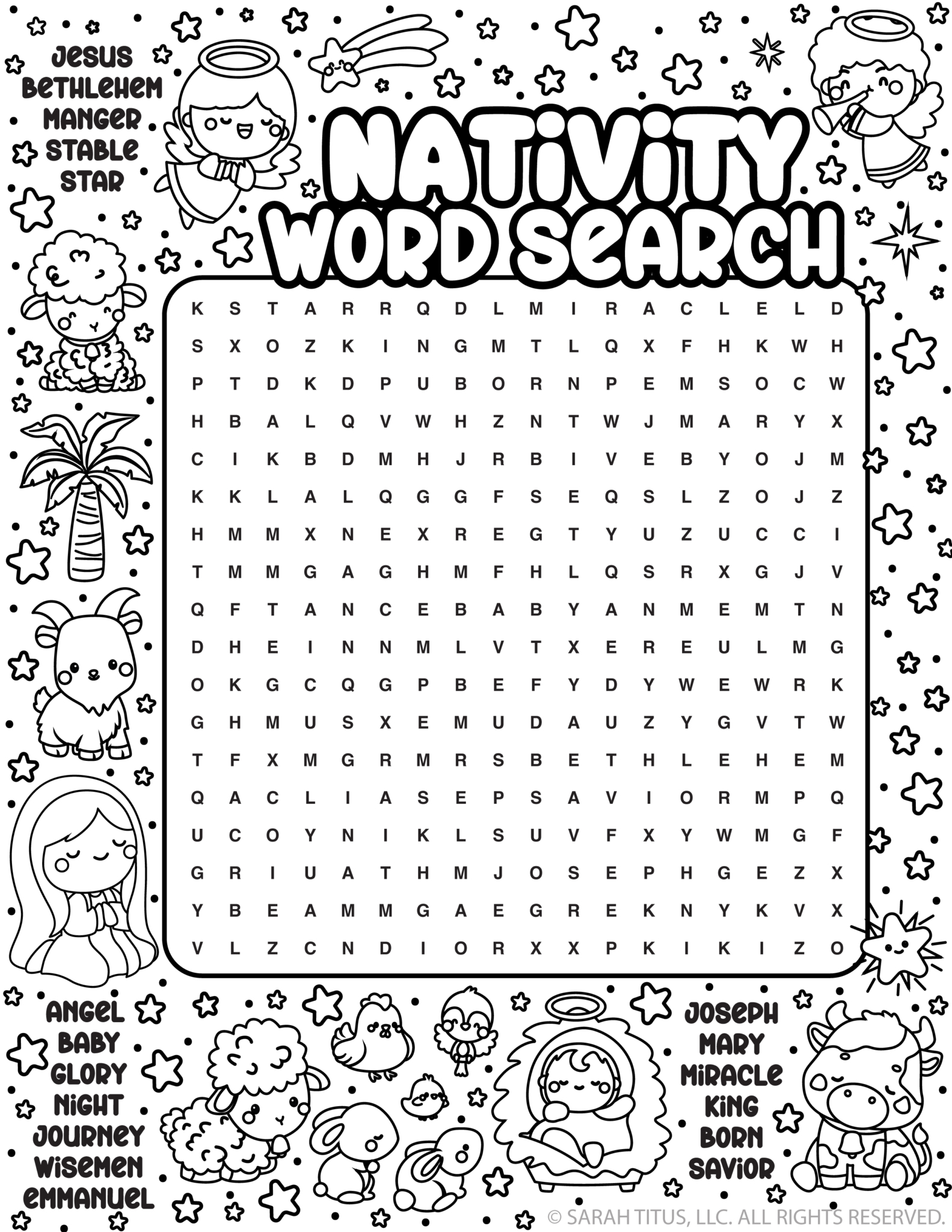 Christmas Word Search Printables - Sarah Titus