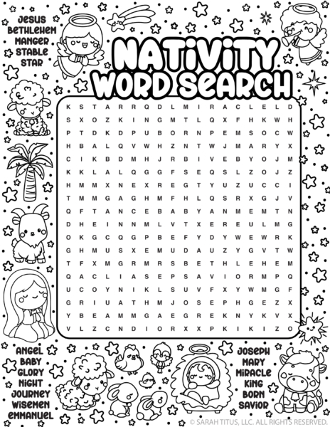 Christmas Word Search Printables - Sarah Titus