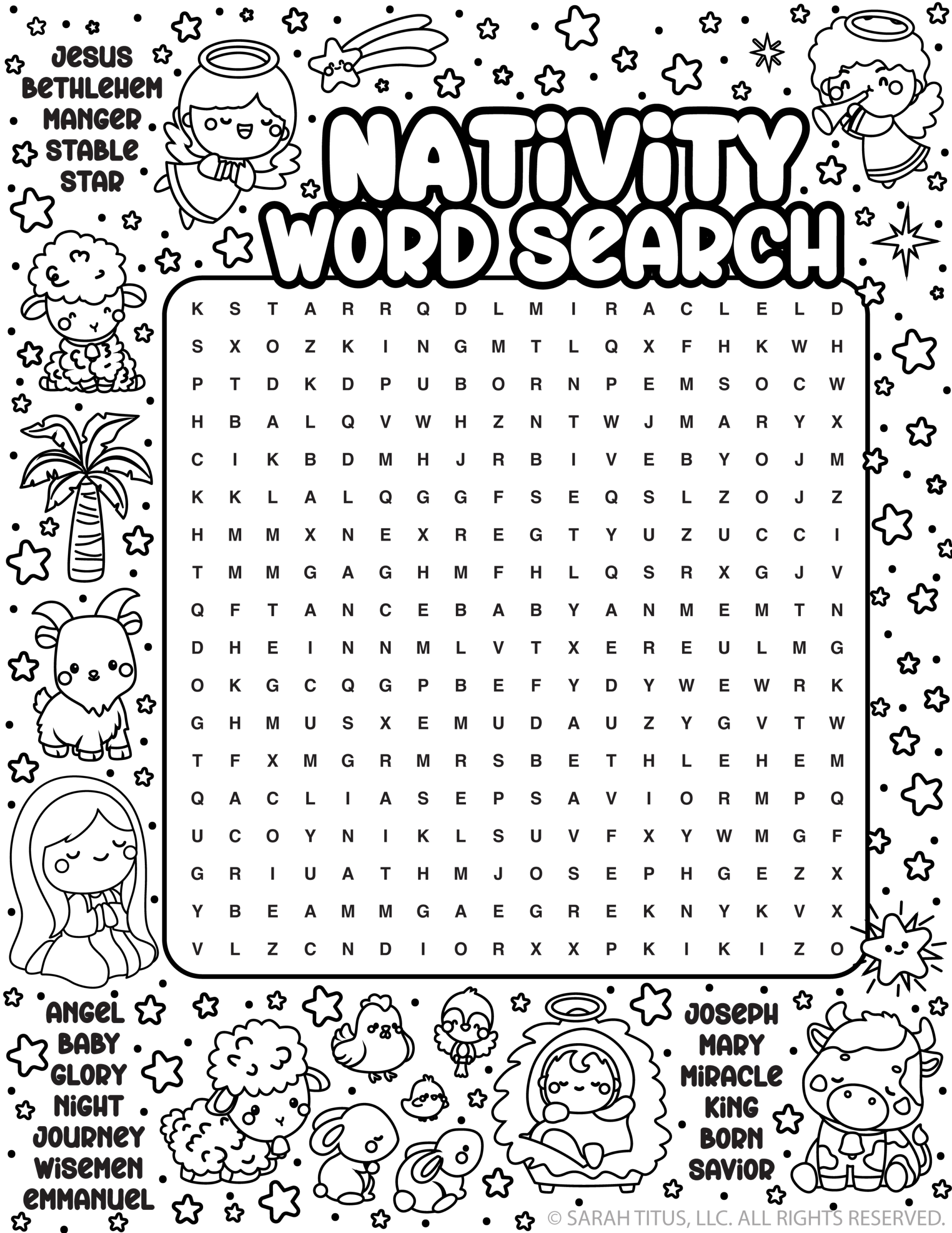 Christmas Word Search Printables - Sarah Titus