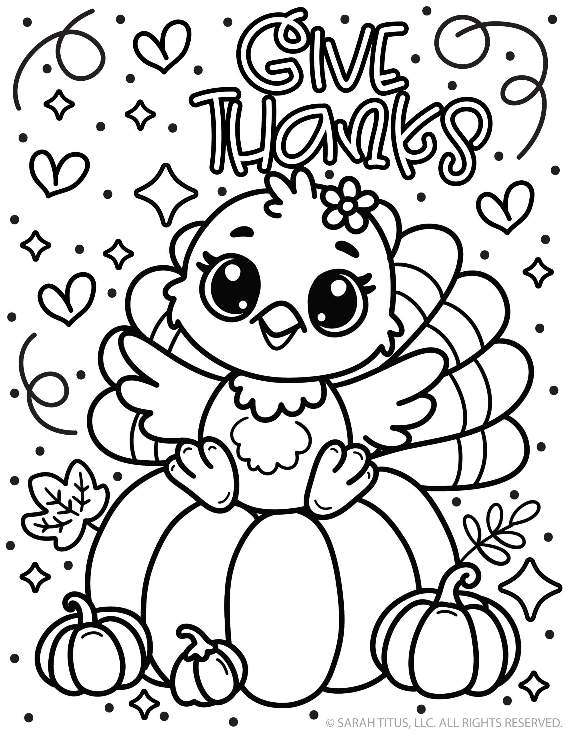 Free Thanksgiving Coloring Pages (10+ Cute Fall Printables) - Sarah Titus