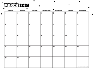 Kawaii Free Printable 2026 Calendars (Colorable 12-Month Monthly Pages ...