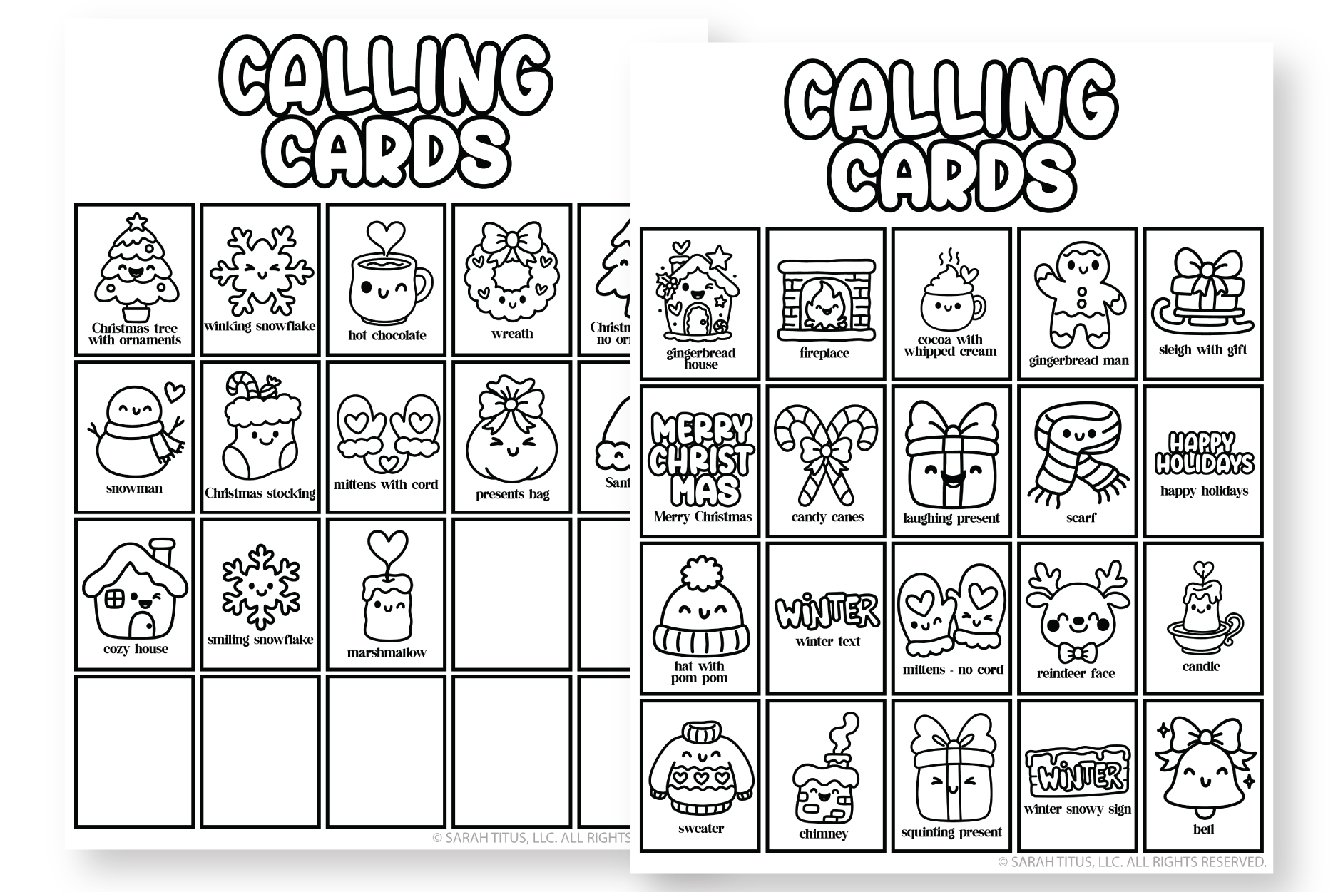 Free Christmas Bingo Printable Game Cards - Sarah Titus