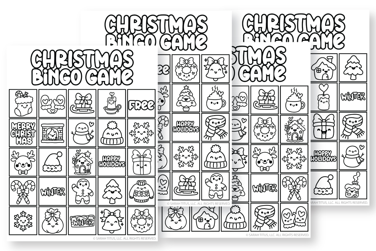 Free Christmas Bingo Printable Game Cards - Sarah Titus