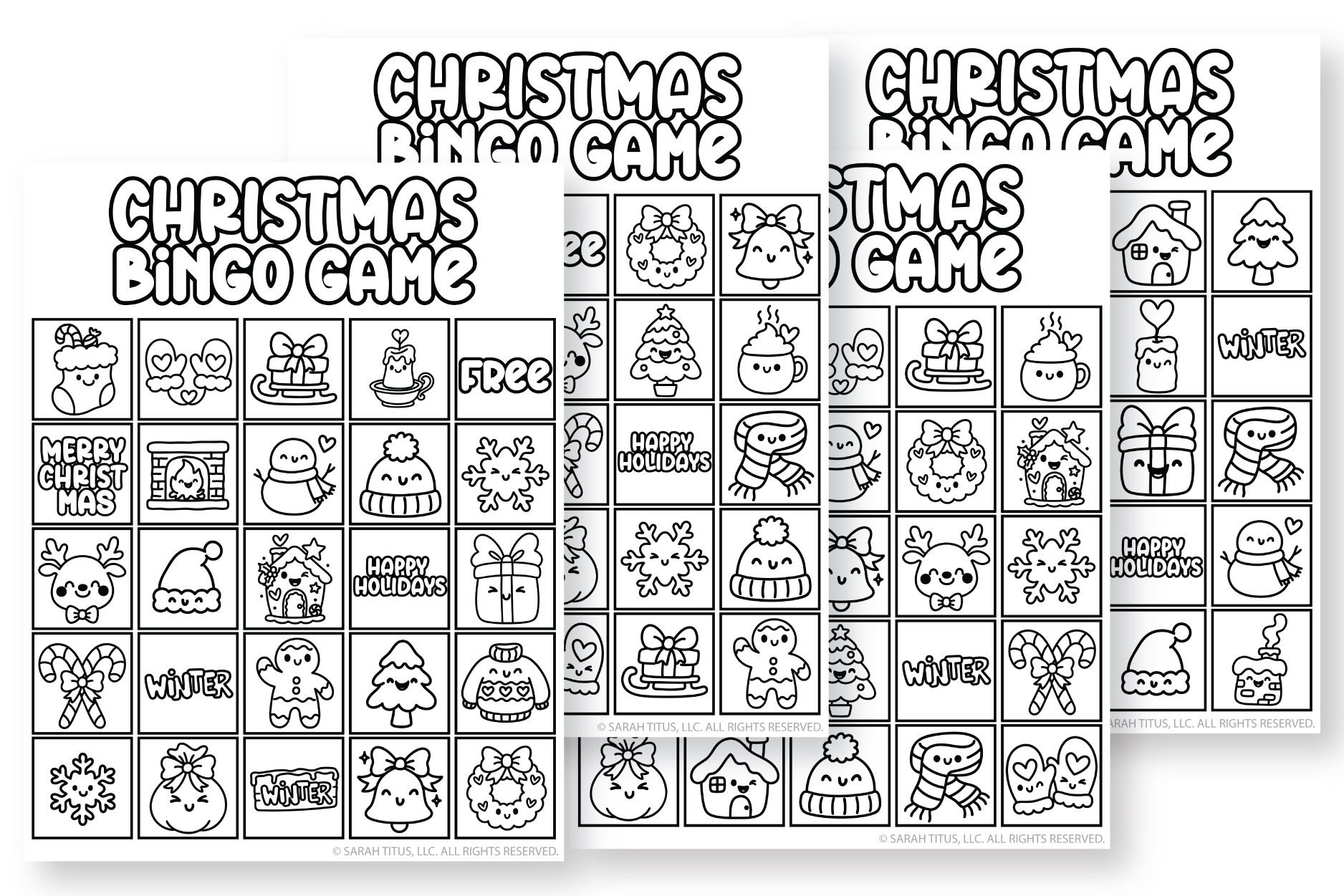 Free Christmas Bingo Printable Game Cards - Sarah Titus