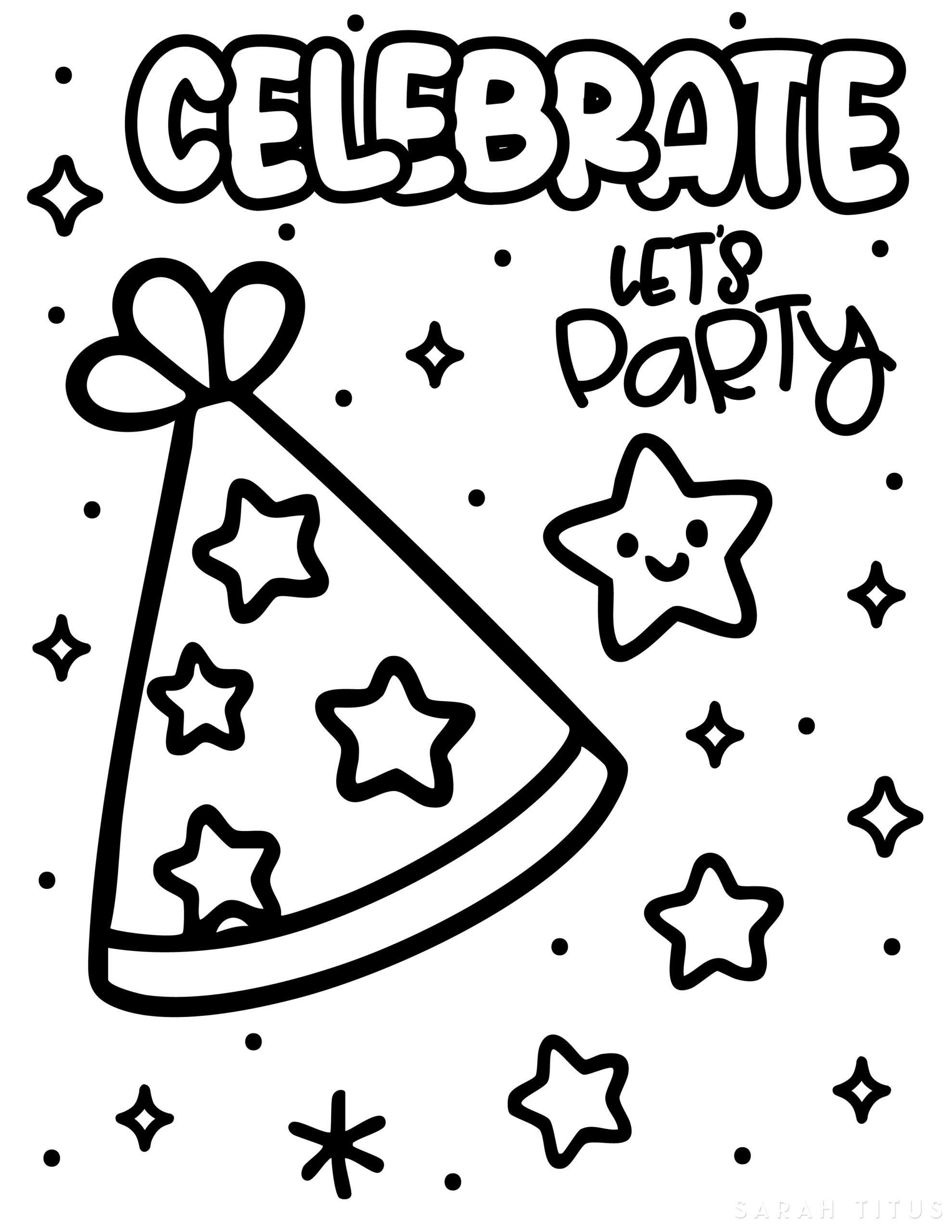 Coloring New Year's Daily Planner Printables - Sarah Titus