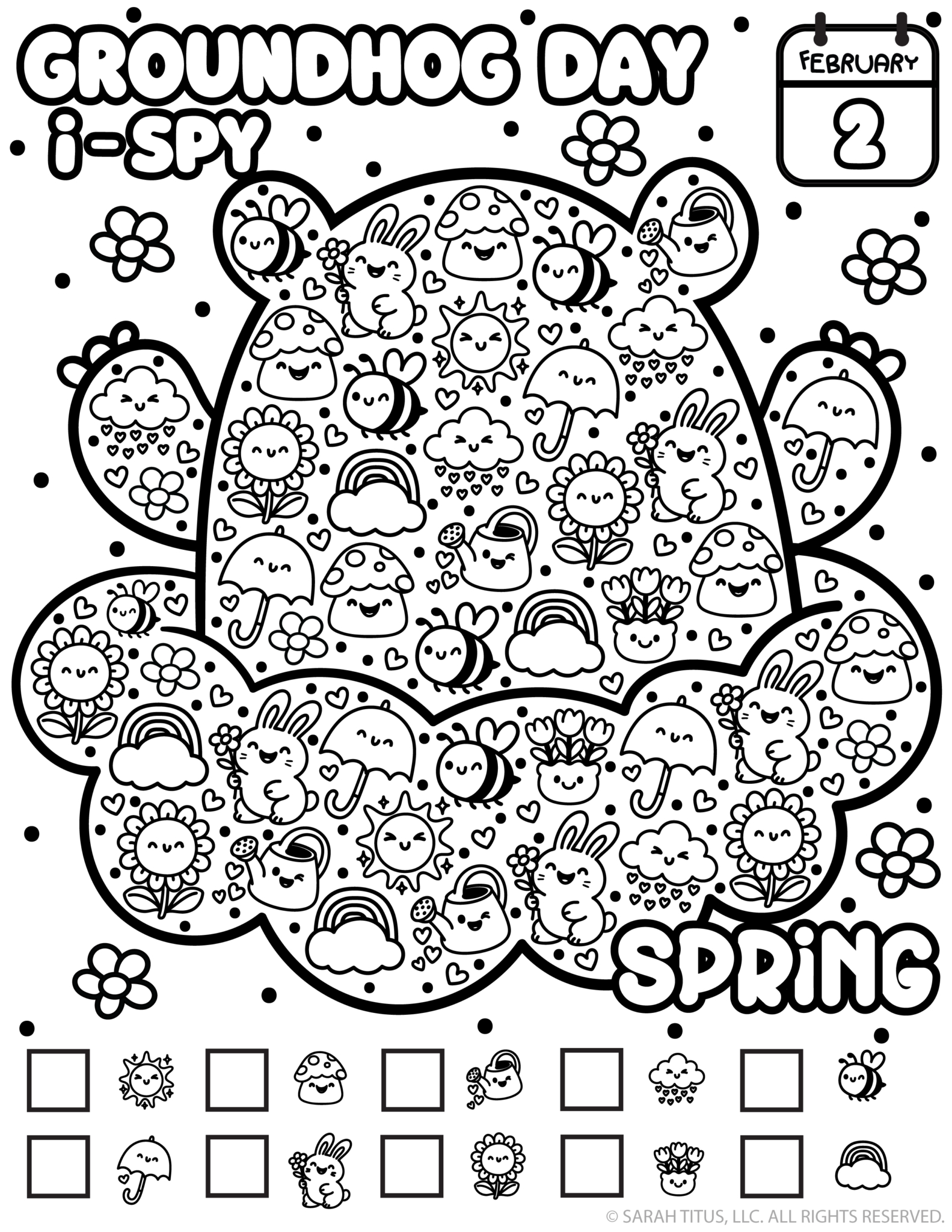 Groundhog Day I-Spy Free Printable (Cute Shadow Prediction & Winter ...