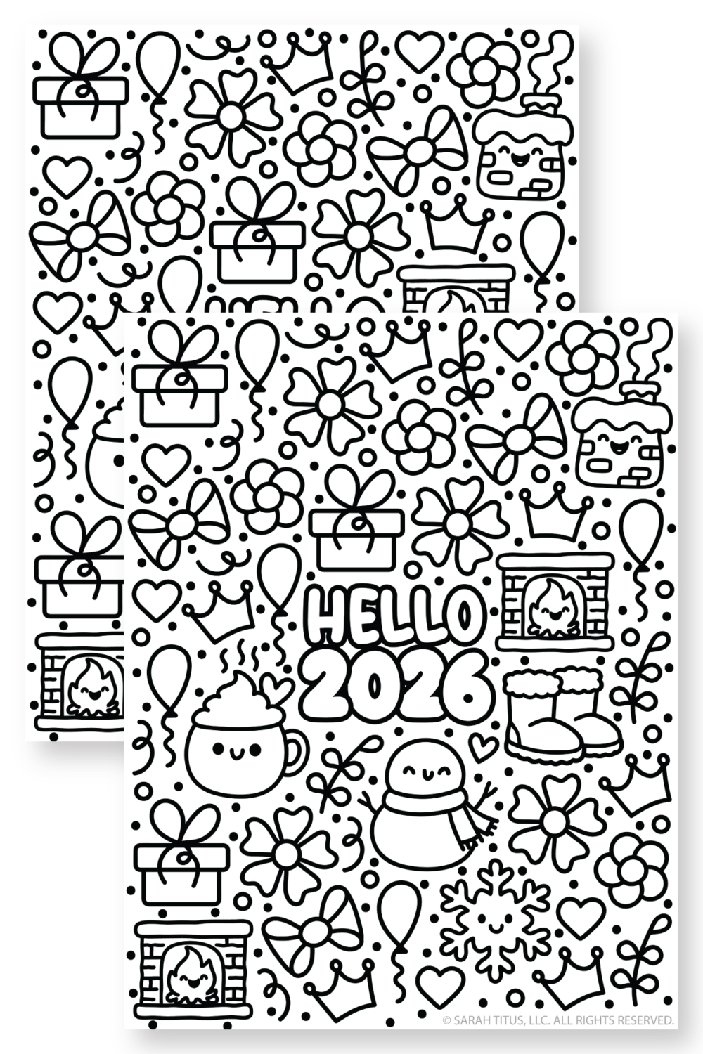 Free Printable Hello Winter Coloring Pages (Cozy Winter Coloring Sheets ...
