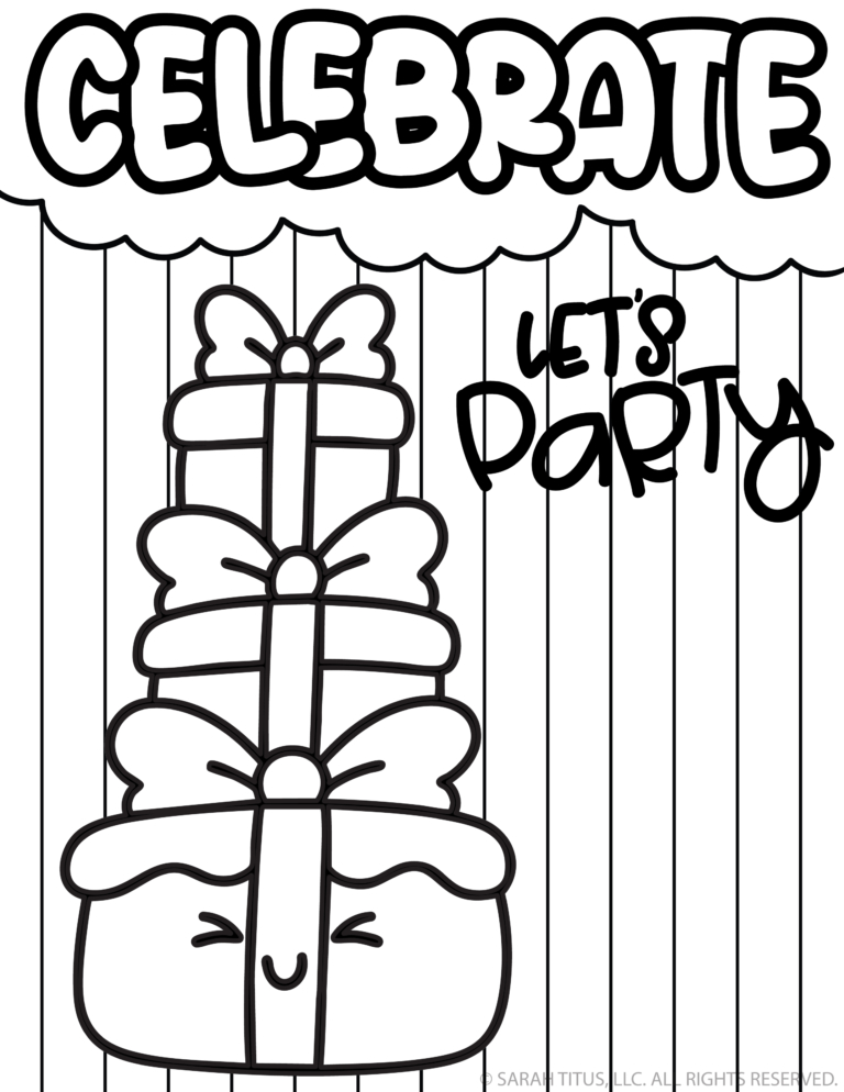 Free New Year's Coloring Pages (Cute Party Printables) - Sarah Titus