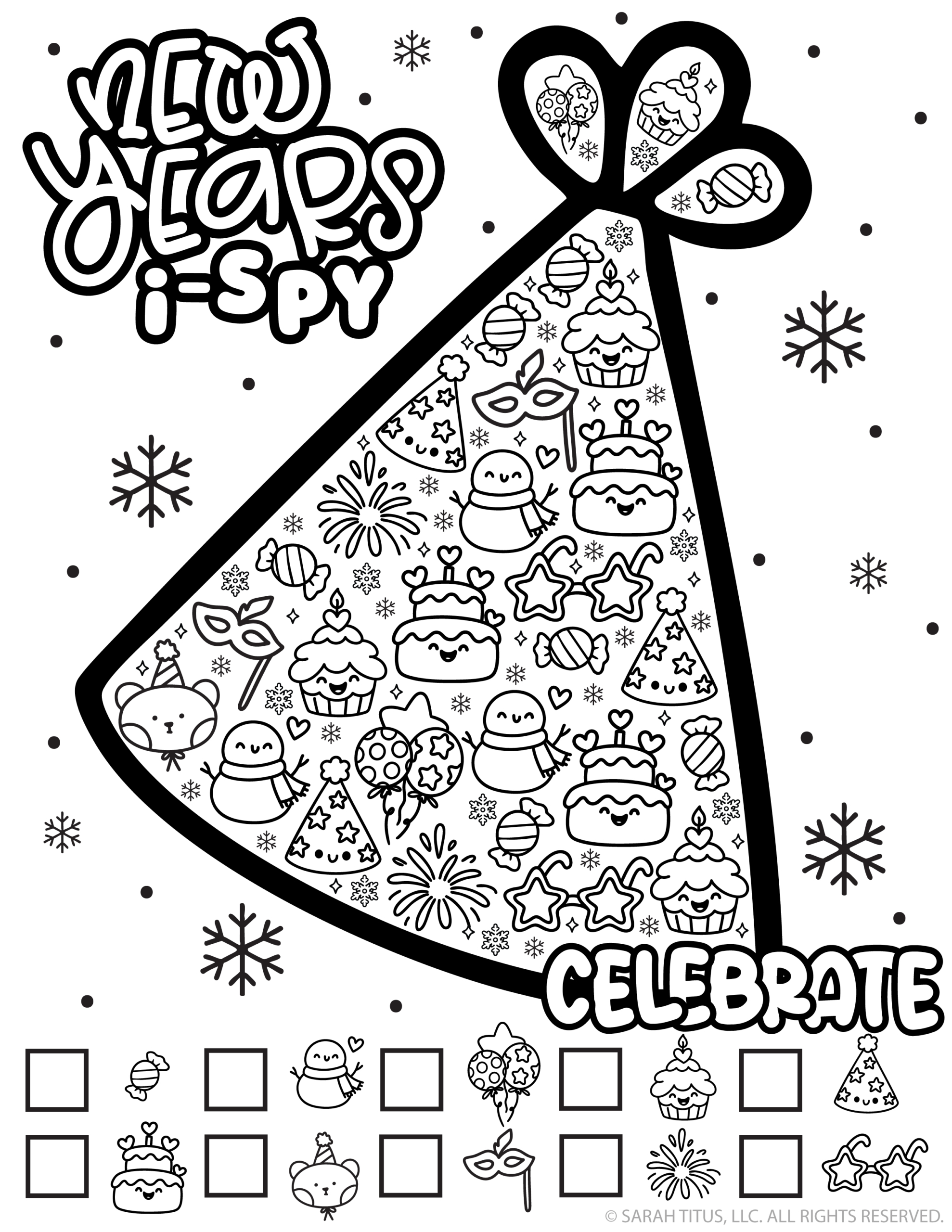 Free Printable New Year's I-Spy Game - Sarah Titus