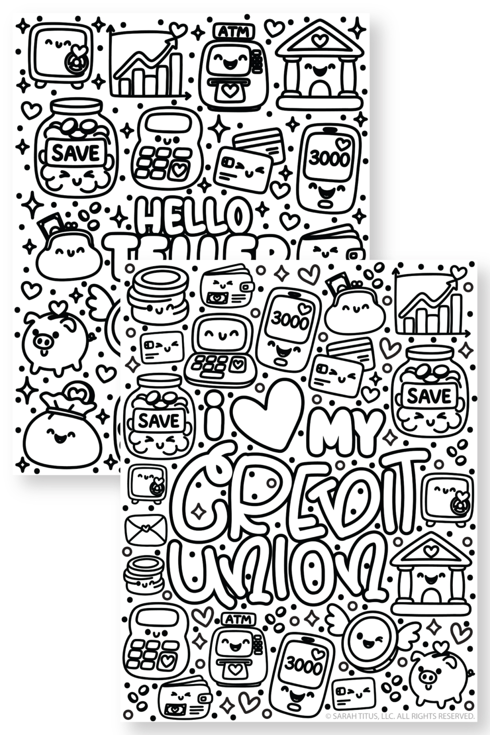 Hello January Coloring Page Free Printable Cute Winter Doodles - Sarah ...