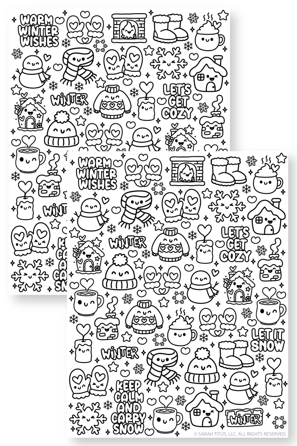 Free Printable Hello Winter Coloring Pages (Cozy Winter Coloring Sheets ...