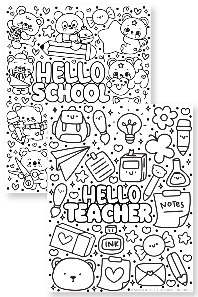 Hello January Coloring Page Free Printable Cute Winter Doodles - Sarah ...