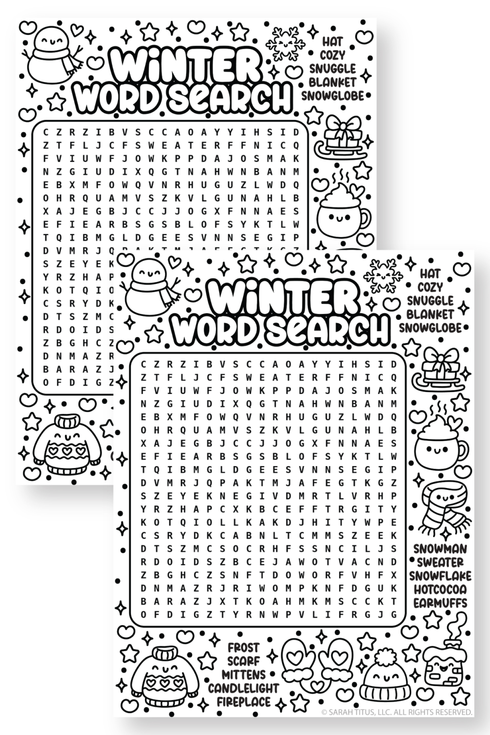 Free Printable Hello Winter Coloring Pages (Cozy Winter Coloring Sheets ...