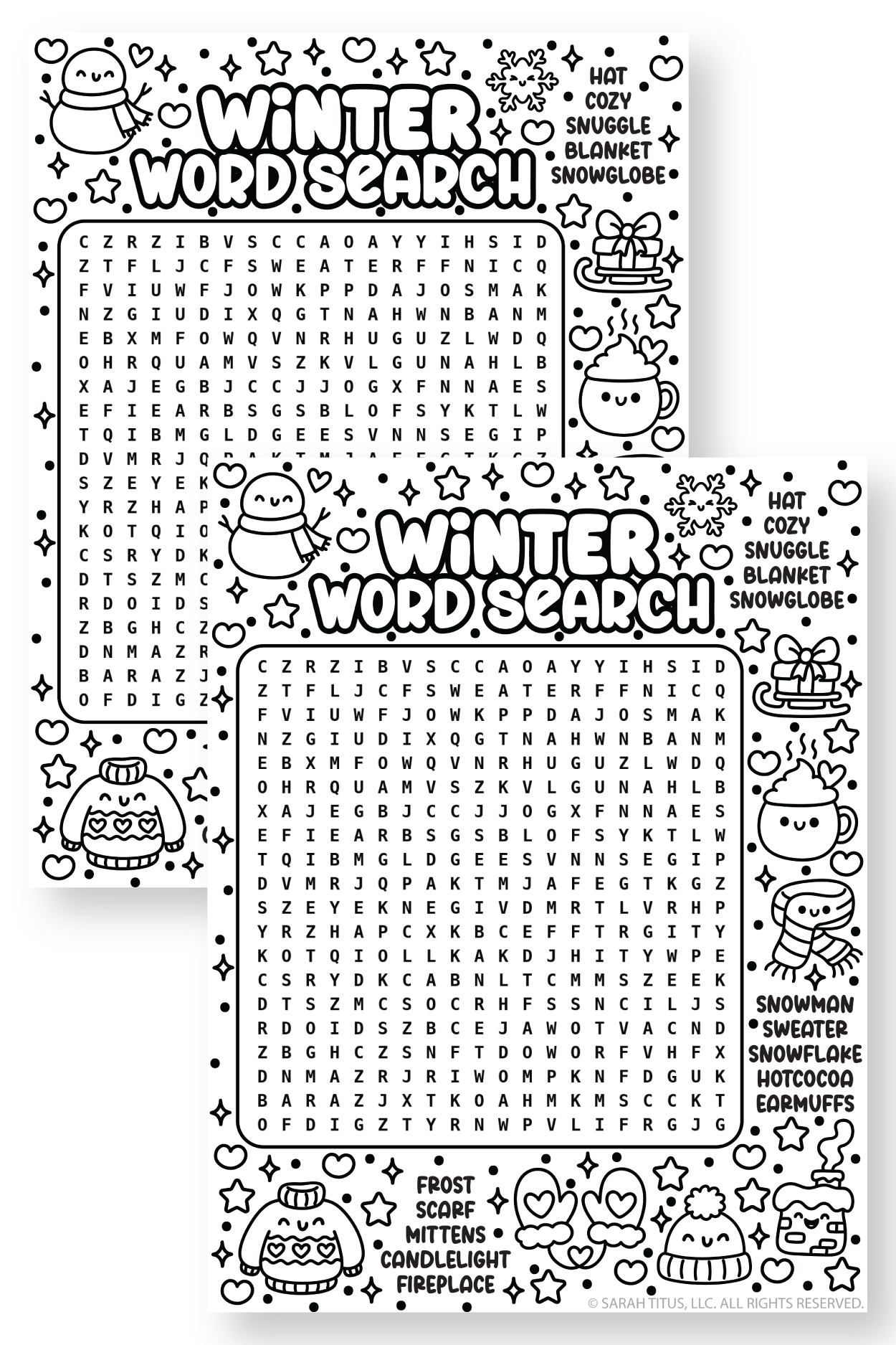 Winter Word Search Printable - Sarah Titus
