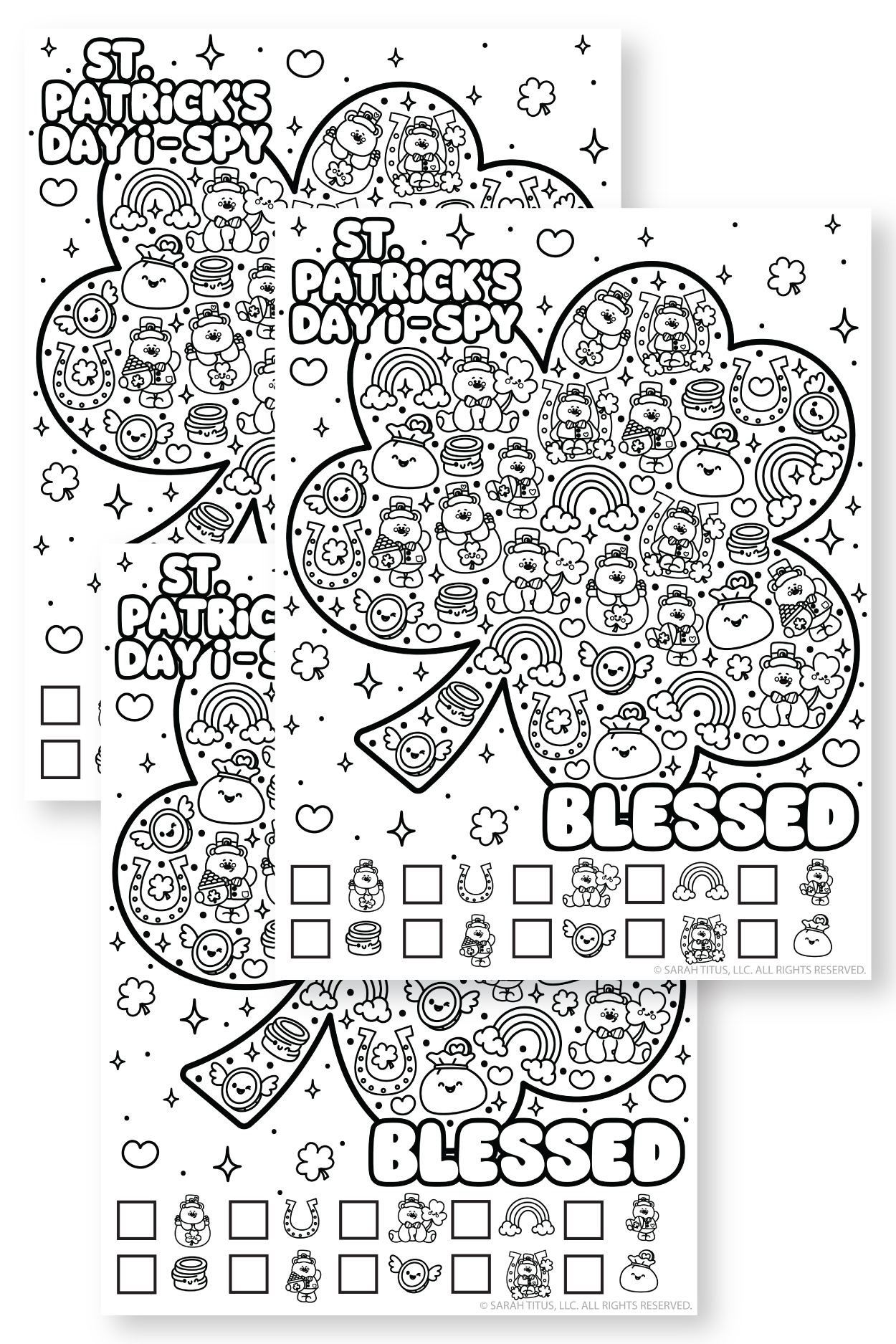 Free Printable St. Patrick’s Day I-Spy (Cute Blessed Seek & Find Game ...
